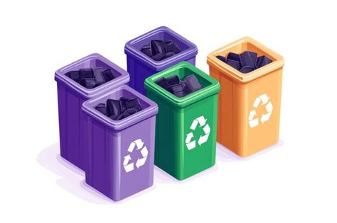 Premium Photo Trio Of Colorful Sorting Bins Each Dedicated To A Premium Photo Trio Of Colorful Sorting Bins Each Dedicated To A