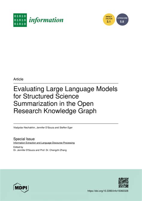 Pdf Evaluating Large Language Models For Structured Science