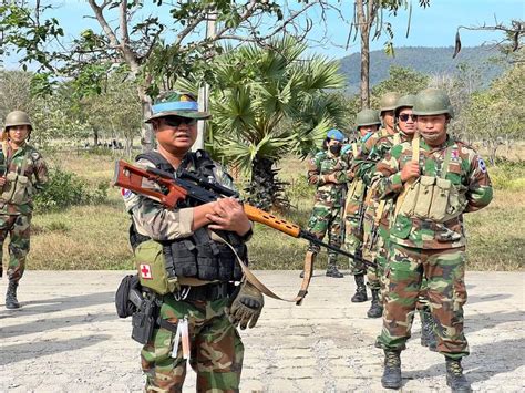 Royal Cambodian Army Npmec Peacekeepers In Training Prior To Their