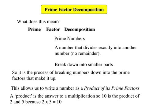 PPT Prime Factor Decomposition Understanding And Applying The