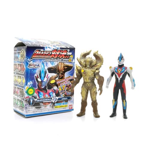 Pre Owned Bandai 11cm Ultraman Candy Food Toy Full Set Orb Dyna Belial