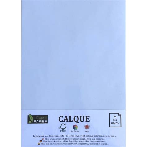 Pochette De 10 Feuilles A4 De Calque Cromatico Extra Blanc Esprit Papier