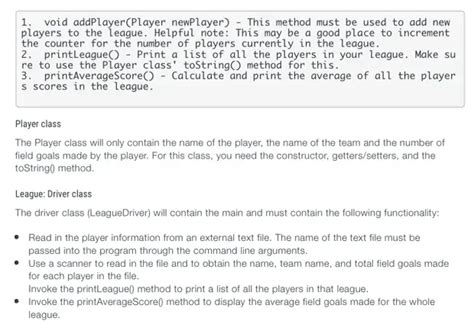 Program To Implement Player Management System Assignment Solution