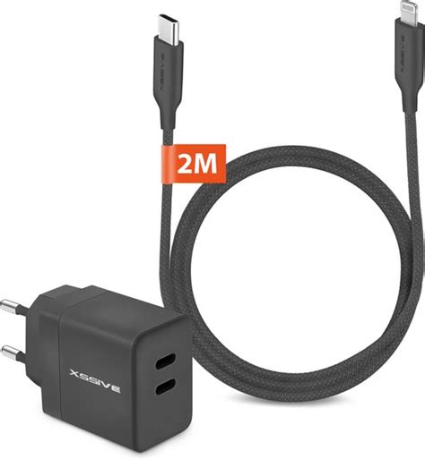 35w Dual Usb C Power Adapter Met Geschikt Voor Iphone Oplader Kabel 2 Meter Bol