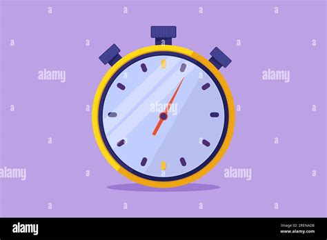 cartoon flat style drawing stopwatch special watch to start stop