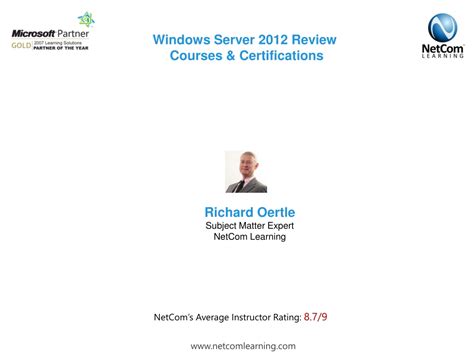 Ppt Windows Server 2012 Review Courses And Certifications Powerpoint Presentation Id 1510364