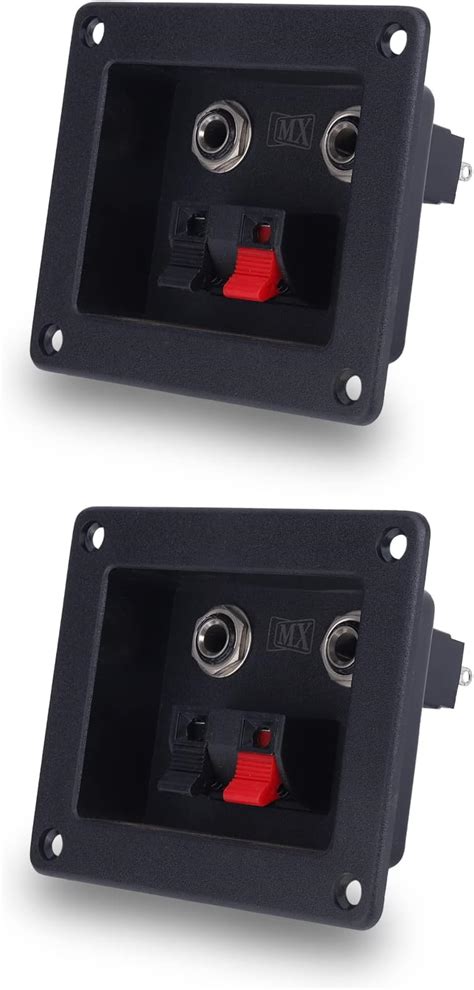Mx 2 Way Speaker Terminal And 2 P 38 Mono Female Gold Plated For Sound