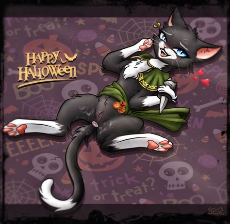 Rule 34 Domestic Cat Felid Feline Felis Female Feral Halloween Hi Res