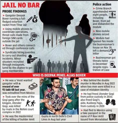 Gangster Deepak Boxer Extortion Racket Tihar Jail Delhi Delhi News