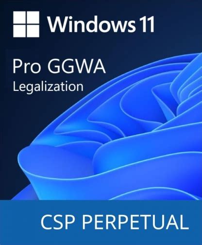 Програмний продукт Microsoft Windows GGWA Windows 11 Pro Legalization Get Genuine ERC Ukraine