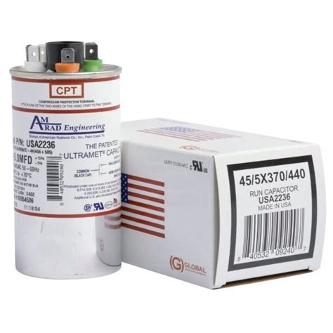 Amrad Engineering Usa2235 40 5 Mfd 370 440 Vac Round Motor Run
