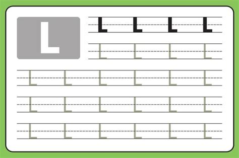 Letter L Tracing Alphabet Worksheets Vector Art Icons And Graphics For Free Download