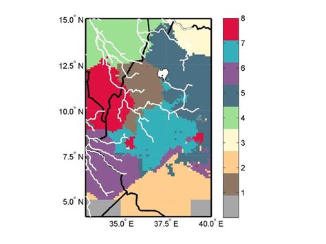 Regionalization Map Of 8 Homogeneous Regions Marked By Different
