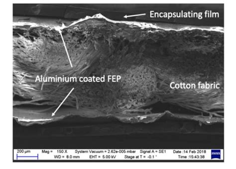 Cross Sectional Scanning Electron Micrograph Of A Textile Ferroelectret Download Scientific