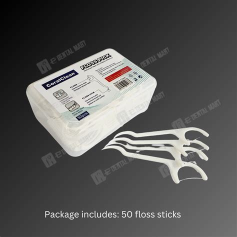 Floss Pick Tooth Pick Disposable Dental Floss Sticks 50 Pcs