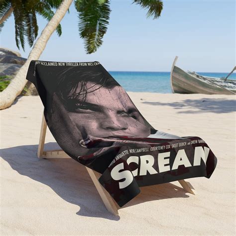 Retro Scream Movie Beach Towel Billy Loomis Horror T Etsy