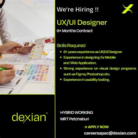 Thanaboon Leelaamornphan On Linkedin Dexian Jobs Th Senior Uxui Designer 6 Month