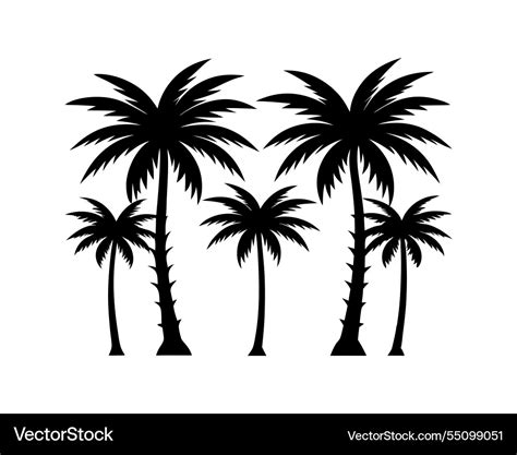 Black Palm Trees Clipart Tropical And Exotic Fee