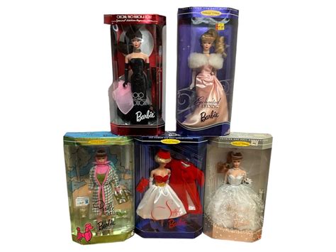 Lot 5 Collector And Limited Edition Reproduction Barbies