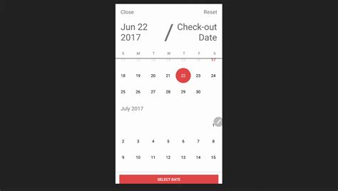 React Native Range Datepicker
