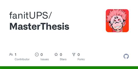 GitHub FanitUPS MasterThesis