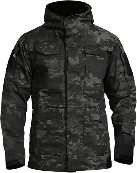 Chaqueta Militar Impermeable para Hombre Chaqueta Cortavientos cálida para Hombre Abrigo con