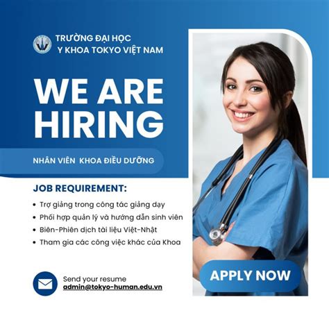 THÔNG BÁO TUYỂN DỤNG NHÂN VIÊN KHOA ĐIỀU DƯỠNG Trường Đại học Y khoa