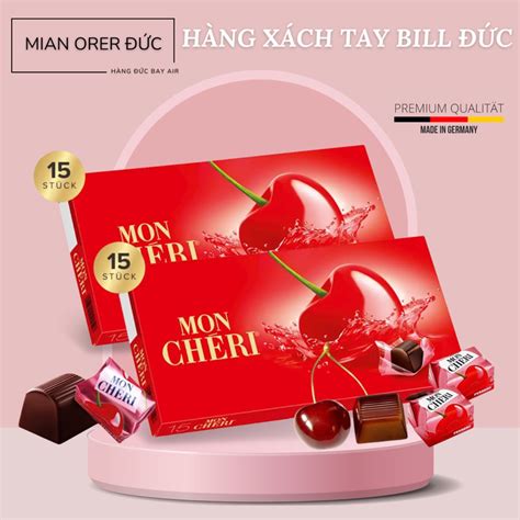 Mon Chéri Ferrero Chocolate Candy 157gr Box Of 15 German Domestic Standard Tablets Shopee
