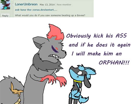 Question 85 Poor Eevee By Ask Shadow Zorua On Deviantart