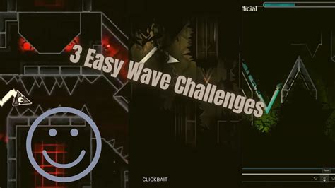 3 Easy Wave Challenges Geometry Dash Youtube