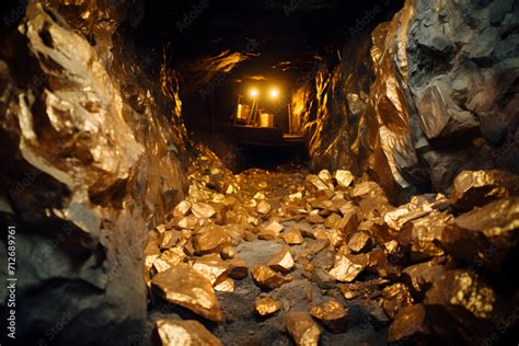 Gold Mine Full Of Gold Old Gold Mine Gold Bars Left Behind Gold In