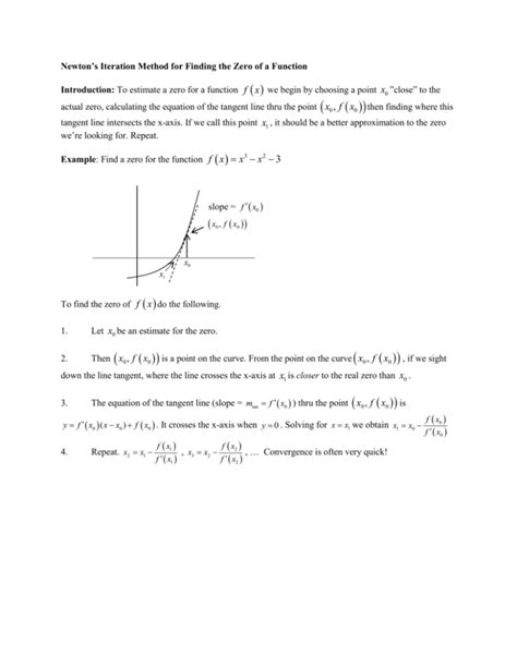 Newtonsiterationmethod