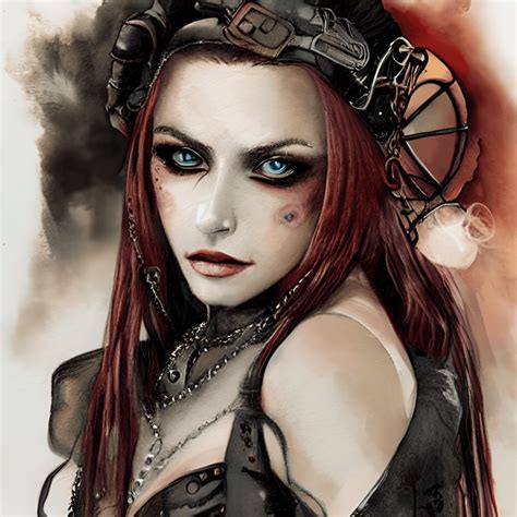 Steampunk Female Vampire Graphic · Creative Fabrica