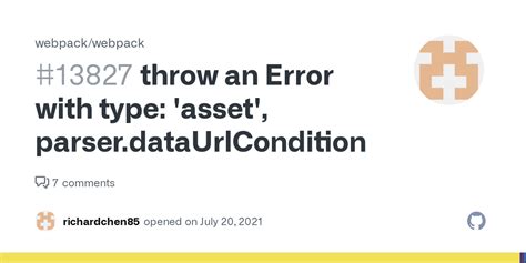 Throw An Error With Type Asset Parserdataurlconditionmaxsize