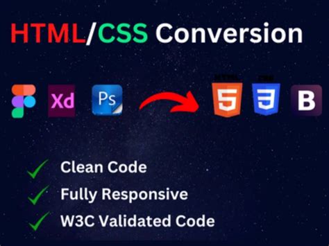 Figma PSD XD Design Converted To A Responsive Pixel Perfect HTML
