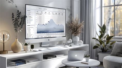 Home Office Project Management Dashboard Organize Your Workflow Stock Illustration