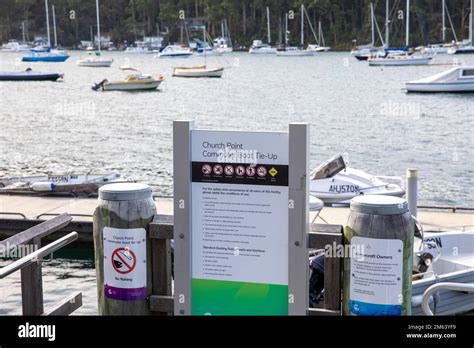 Church Point Sydney Community Boat Tie Up Mooring Area Used By