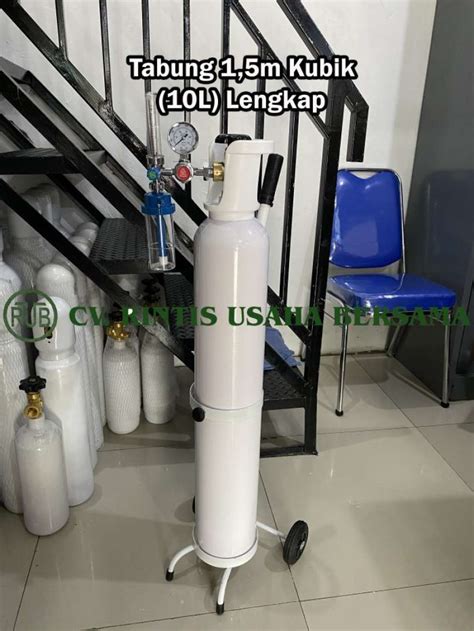 Jual Tabung Oksigen 15m3 Lengkap Tabung Troly Regulator Selang