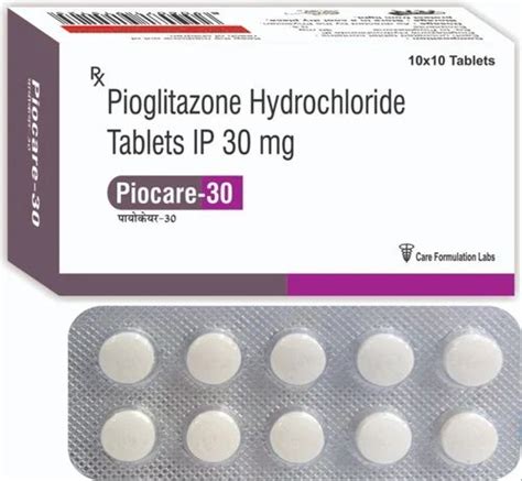 Pioglitazone Hydrochloride Tablets Ip 30mg At Rs 95 Strip In New Delhi Id 21357489188