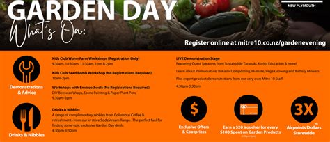 Mitre 10 Mega Garden Day New Plymouth Eventfinda