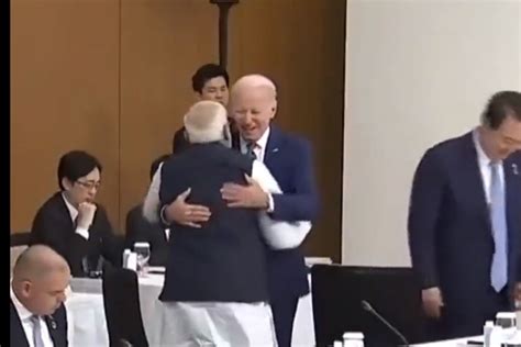 Pm Modi Shares Hug With President Biden At G7 Summit In Japan