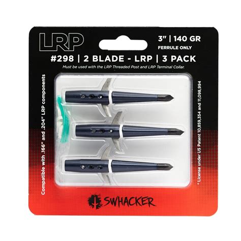 Swhacker Broadhead Ferrule Only Lrp Series 298 140gr 3 Pack Fl