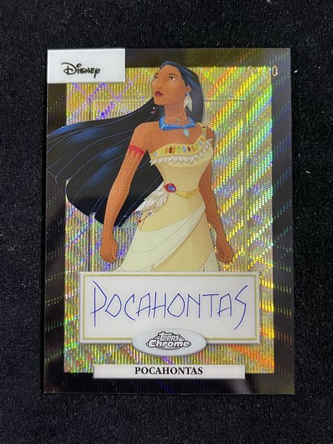 【幸运壹编壹代拍 Fz25】2024 Topps Disney 100 Chrome 迪士尼100周年 风中奇缘 宝嘉康蒂 公主 Pocahontas 10编 黑波纹折 签字 印签 卡面微瑕见图 卡淘