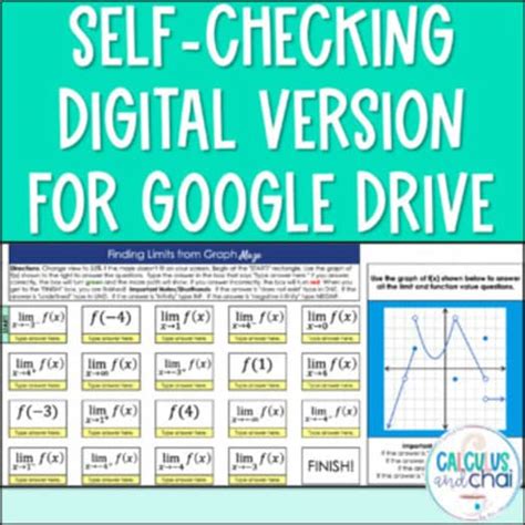 Evaluating Limits Using Graphs Print And Digital Maze Practice Tpt