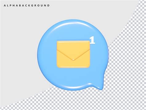 Premium Psd Message Icon Vector Render