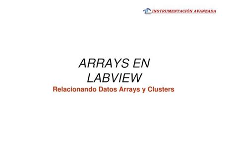 Pdf Arrays En Labview Facultad De Ingeniería · Pdf Filelos Arrays O