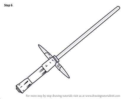Learn How To Draw Kylo Rens Lightsaber From Star Wars Star Wars Step By Step Drawing Tutorials