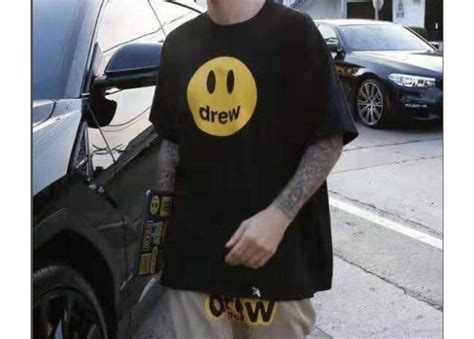 Drew Smiley Tee Mens Fashion Tops And Sets Tshirts And Polo Shirts On Carousell
