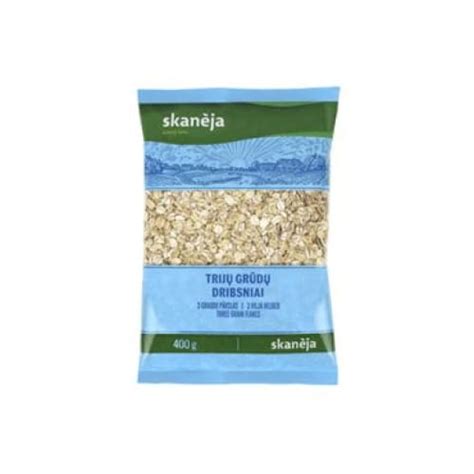 Skaneja Three Grains Flakes 1411 Oz 400 G Shelhealth