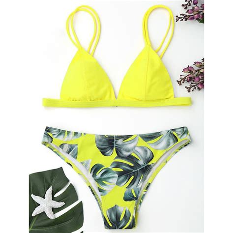Pitauce 2 Piece Bathing Suits Spaghetti Strap Print Women Bikini Cute